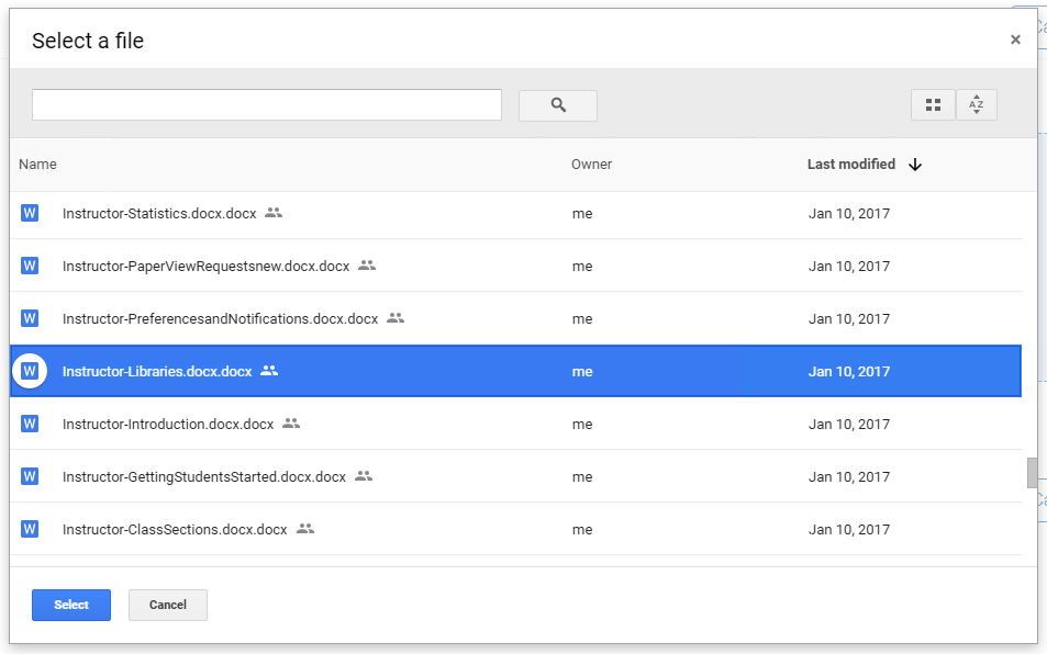 Uploading a file via Google Drive